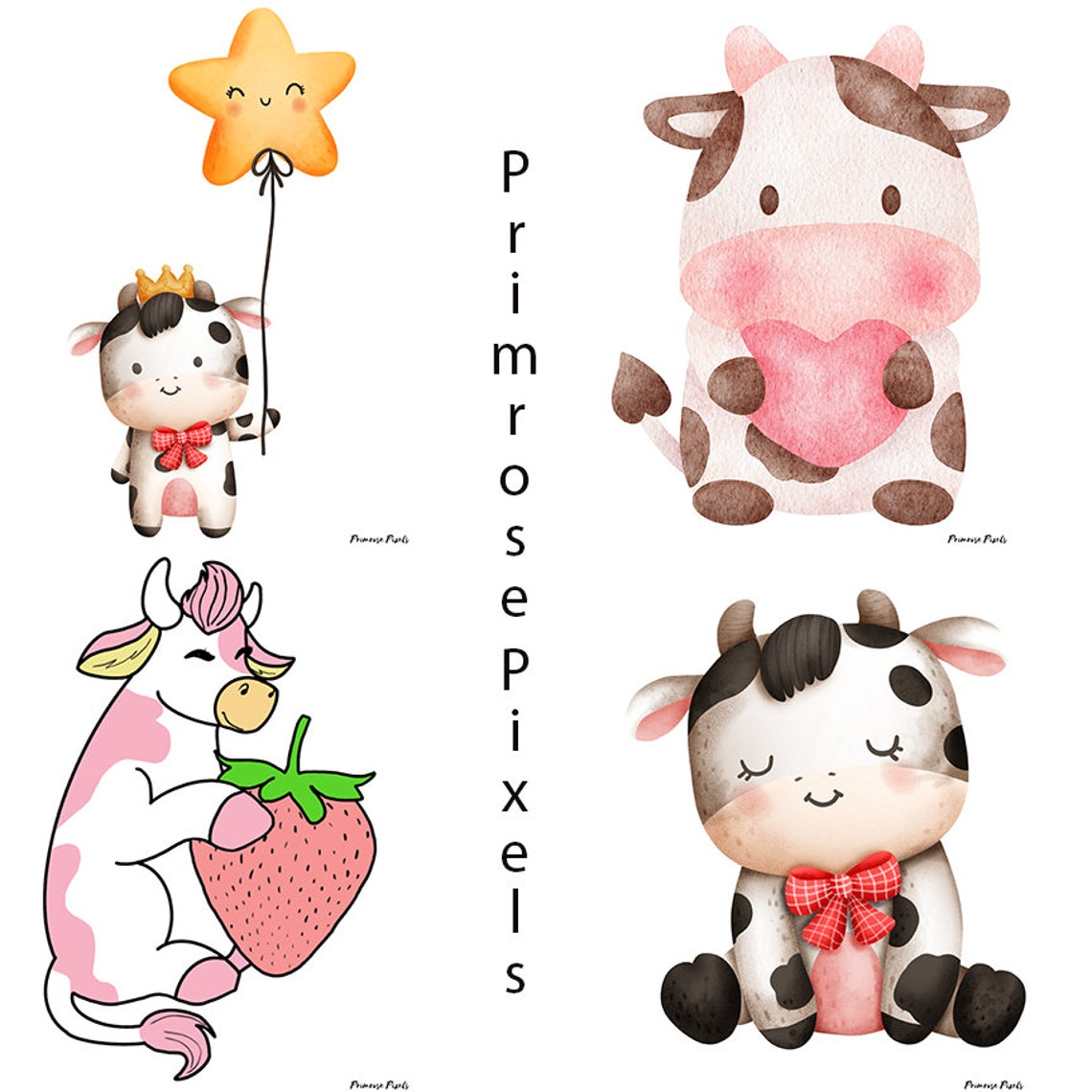 25 Digital Images of Different Cows Designs Cutesy and More - Etsy