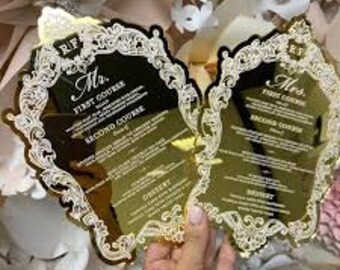 Custom Acrylic Wedding Table Menus Gala Menu Signs Wedding - Etsy