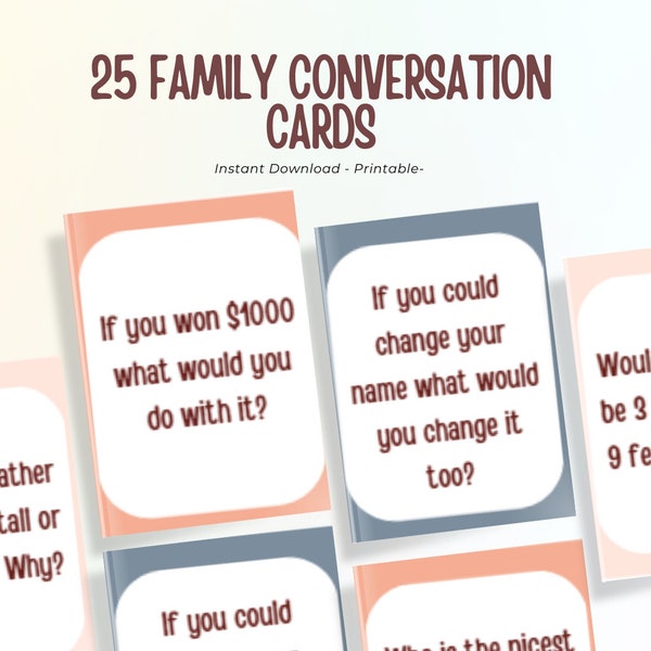Teen Conversation Cards - Etsy UK