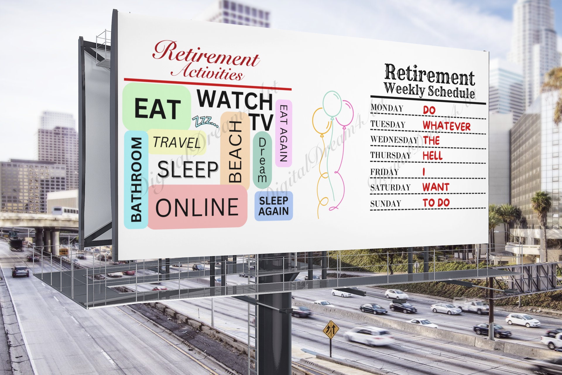 Retirement Weekly Schedule 2, Mug Template Sublimation PNG Digital ...