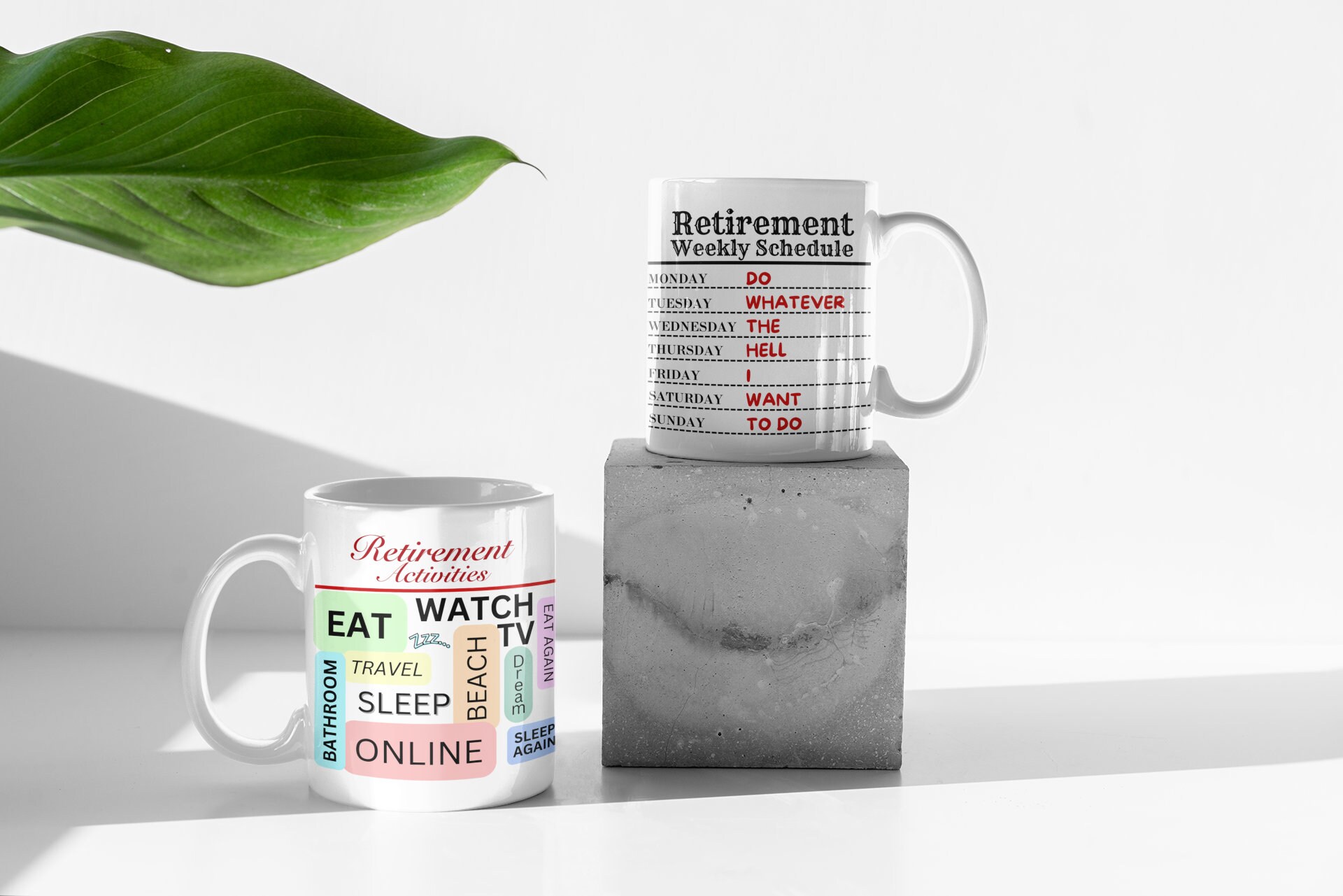 Retirement Weekly Schedule 2, Mug Template Sublimation PNG Digital ...