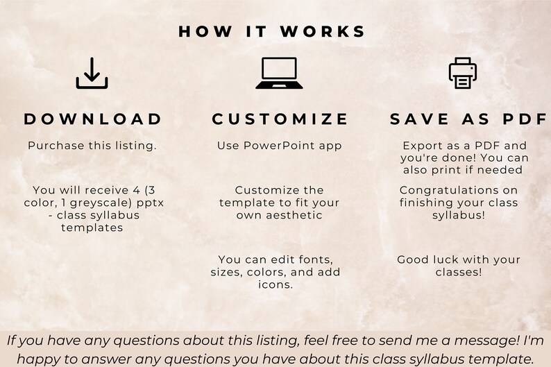 Editable and Customizable Class Syllabus Template, Back to School ...