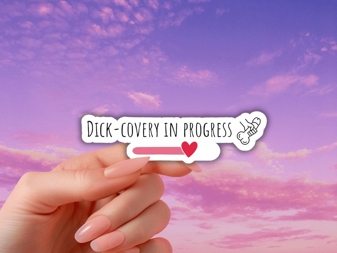 Dick Covery In Progress Sticker Waterbottles Sticker Vintage Sticker