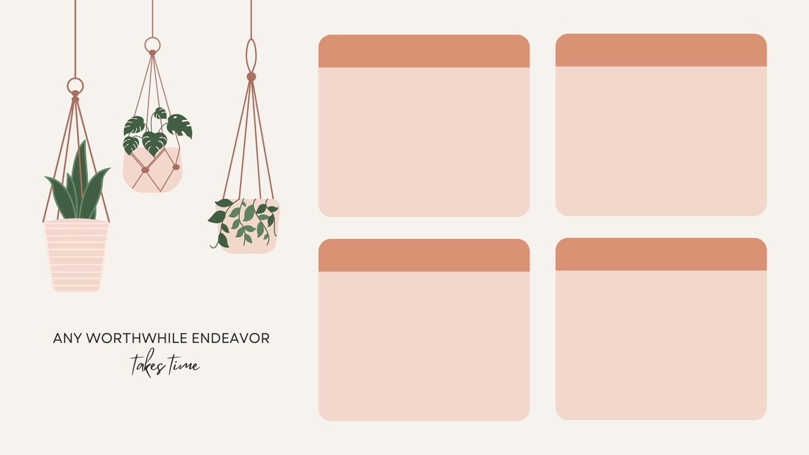 Boho Minimalist Dekstop Organizer Desktop Wallpaper - Etsy