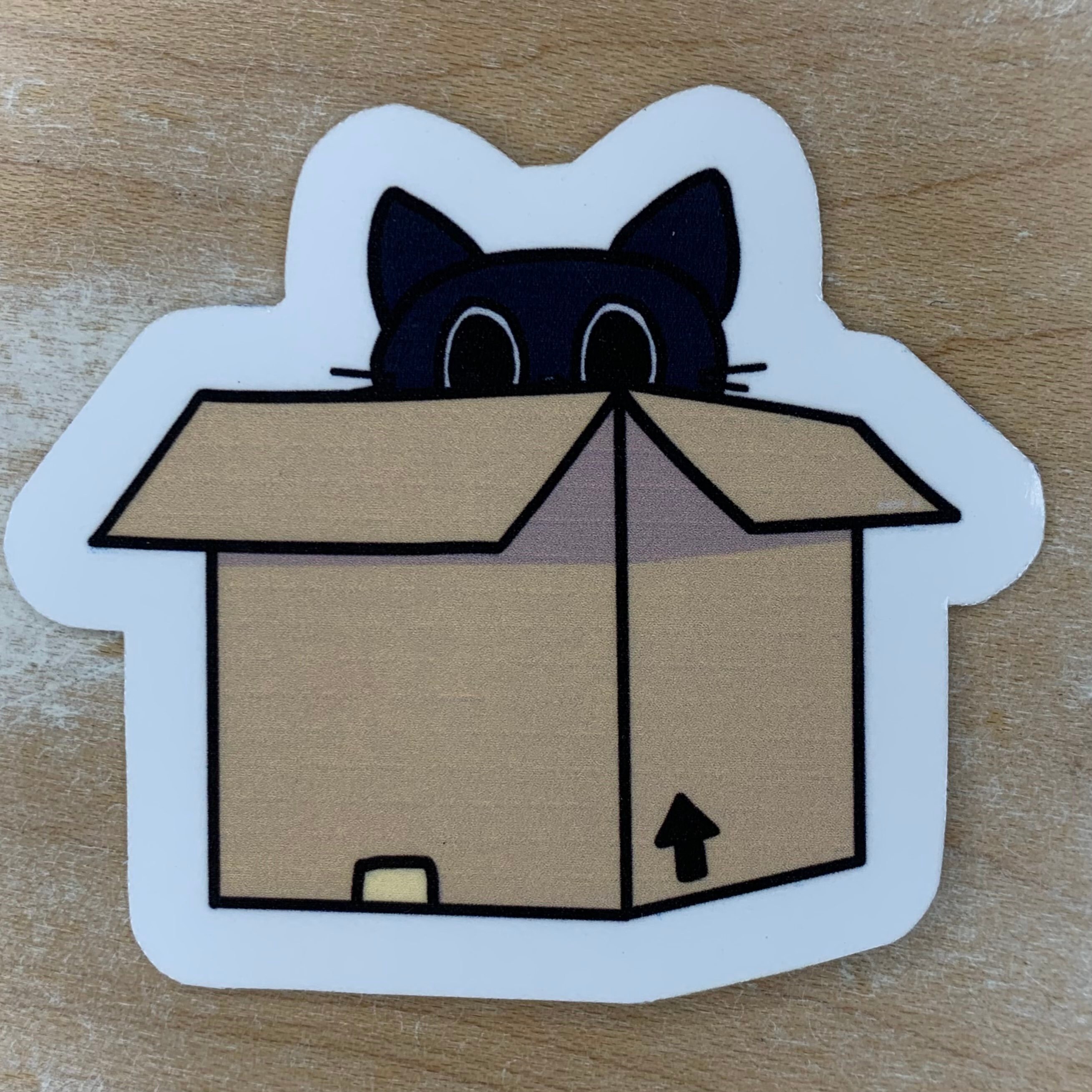 Box Cat Sticker - Etsy