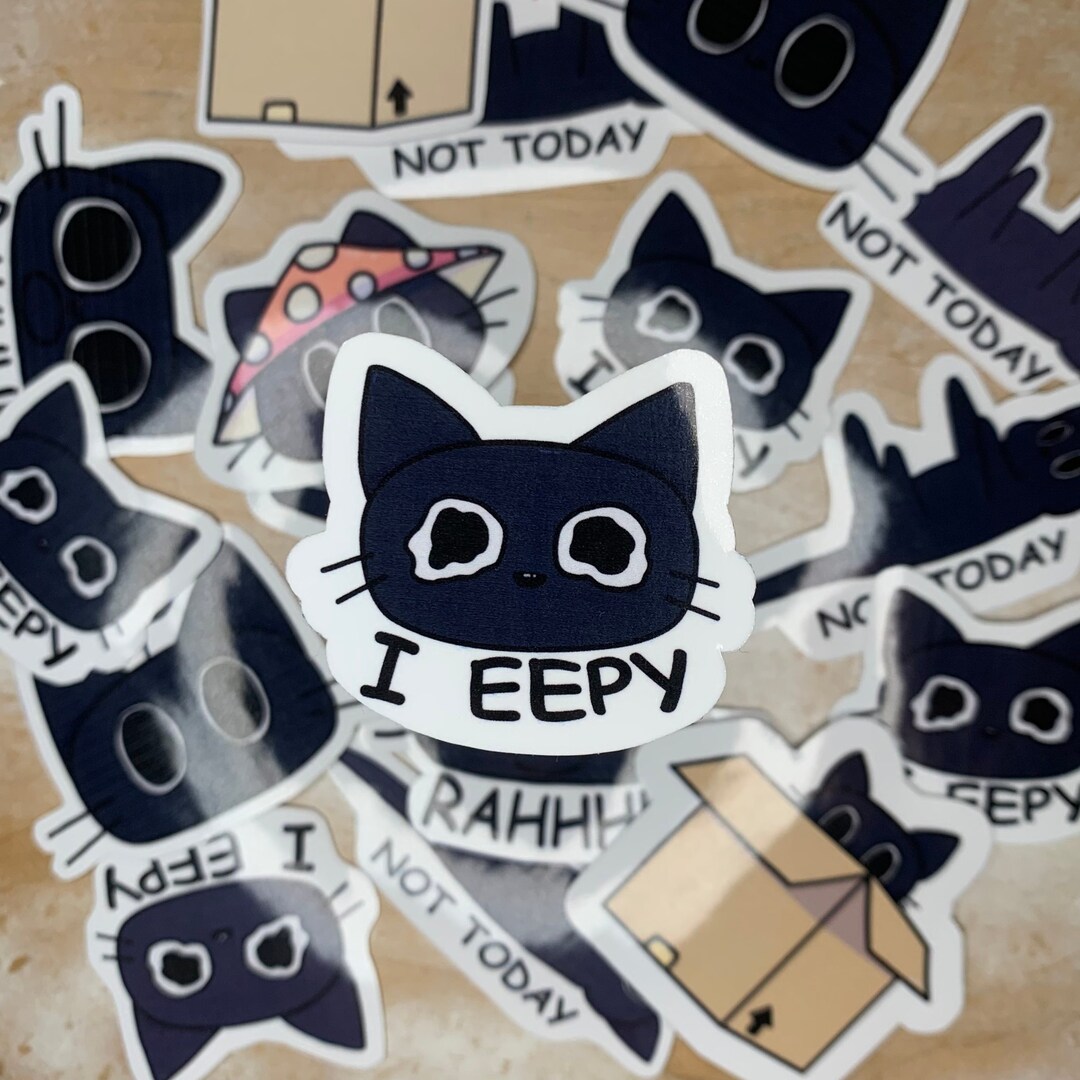 I Eepy Cat Sticker - Etsy