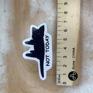 Not Today Cat Sticker - Etsy