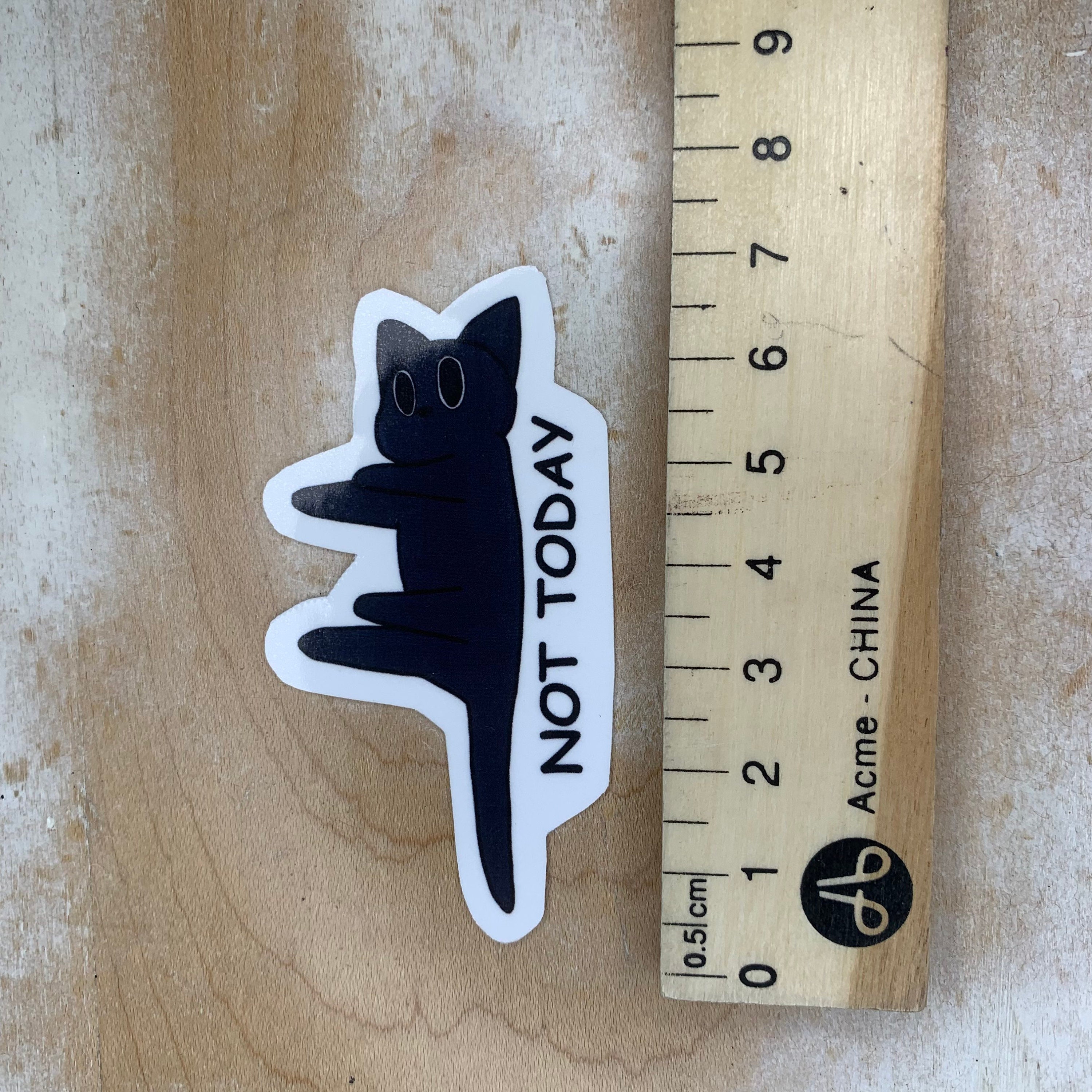 Not Today Cat Sticker - Etsy