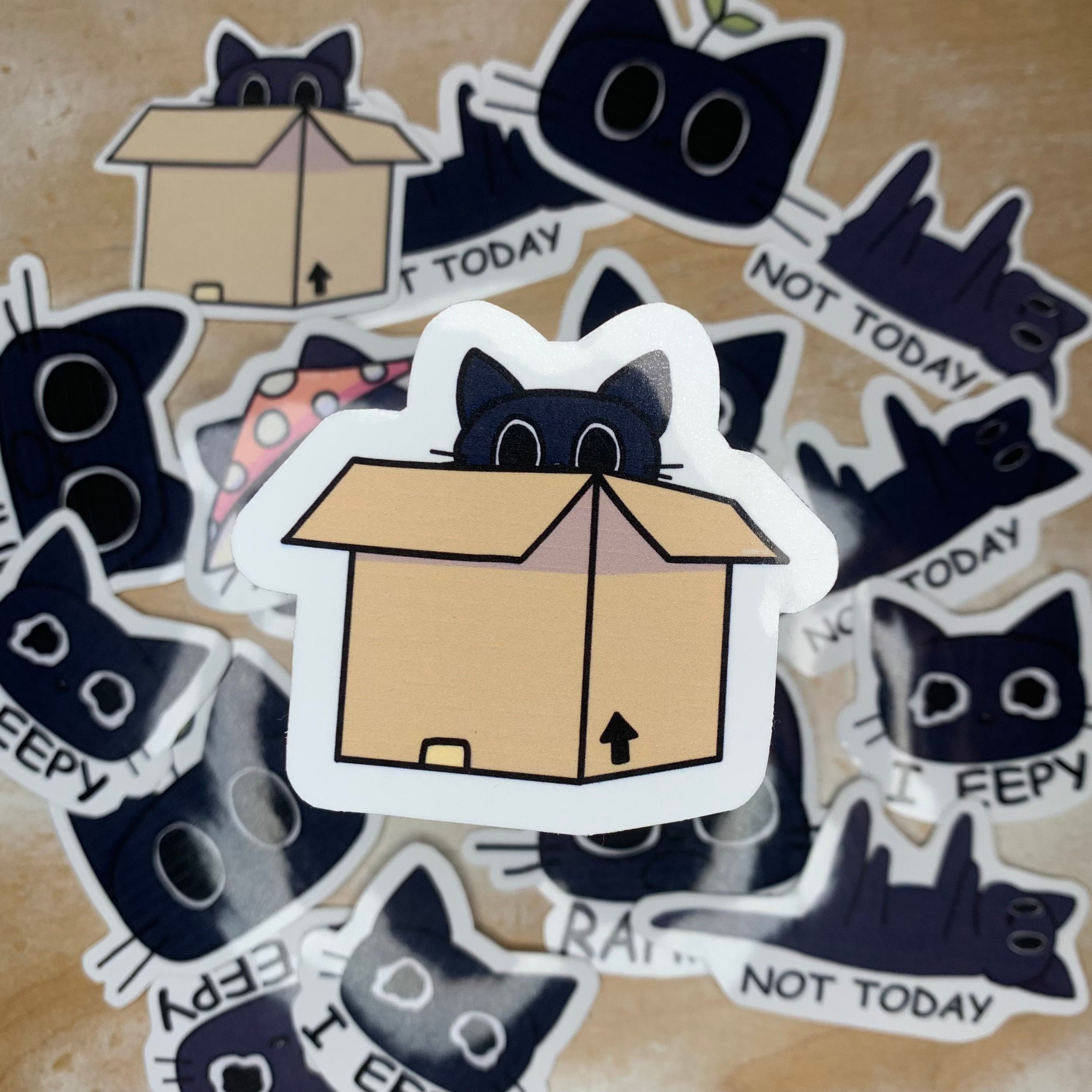 Box Cat Sticker - Etsy