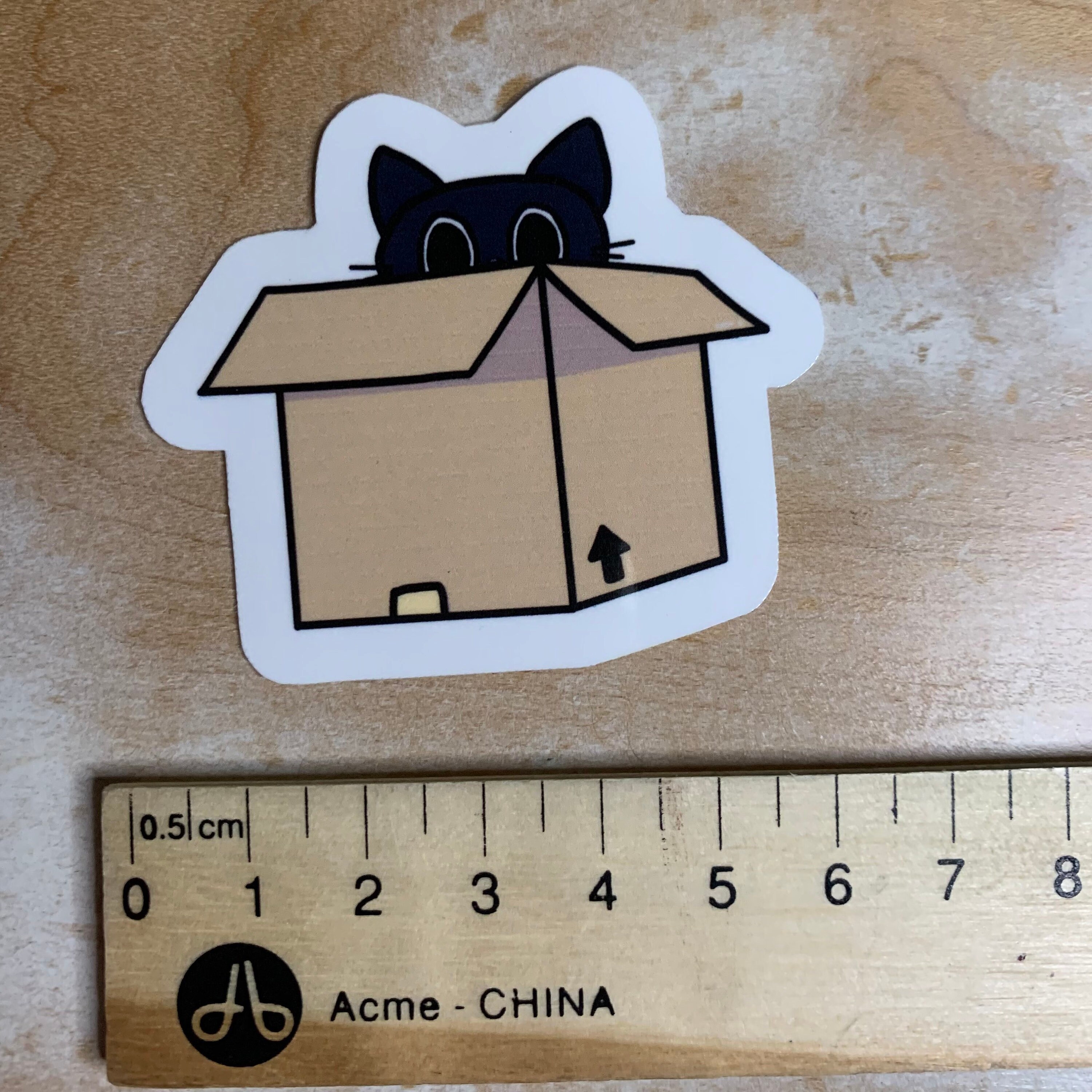 Box Cat Sticker - Etsy