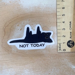 Not Today Cat Sticker - Etsy