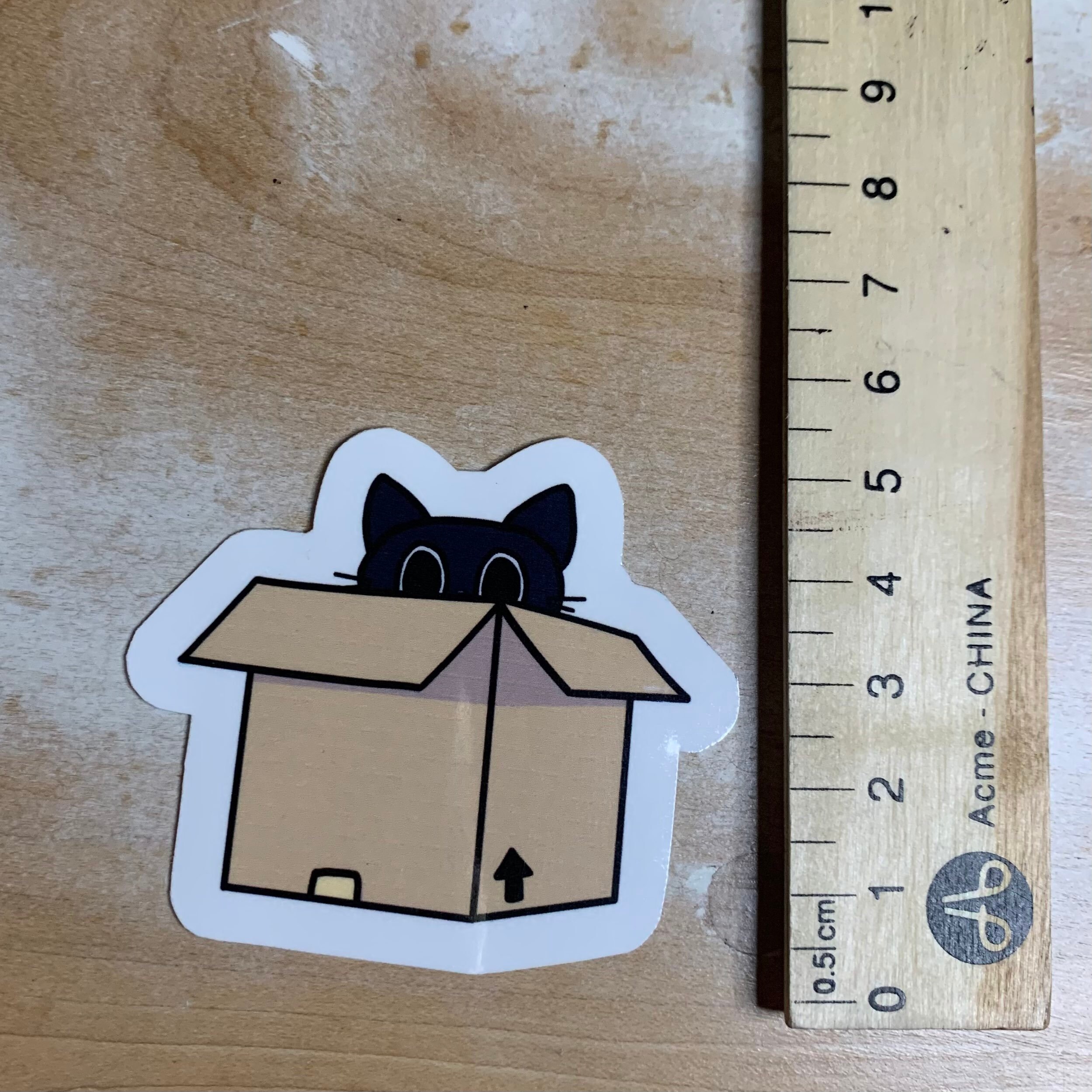 Box Cat Sticker - Etsy