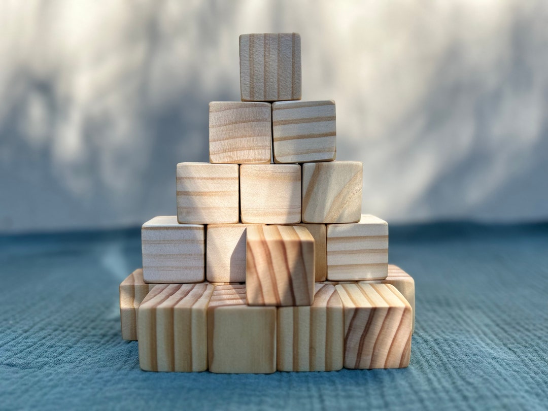 Wooden Cube Blocks by Building Bloks Cubish Bloks Approx - Etsy Australia