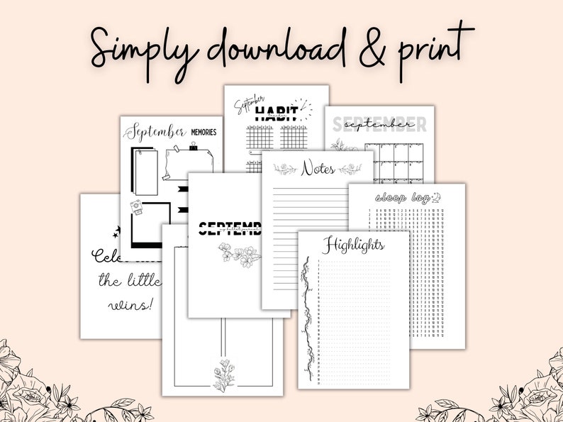 Pre-made Bullet Journal Ready, Set, Print No Fuss No Hassle - Etsy