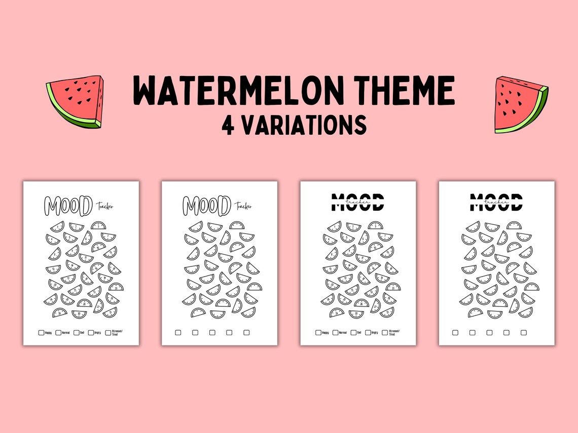 Mood Trackers for Your Bullet Journal Mega A5 Watermelon, Popsicles ...