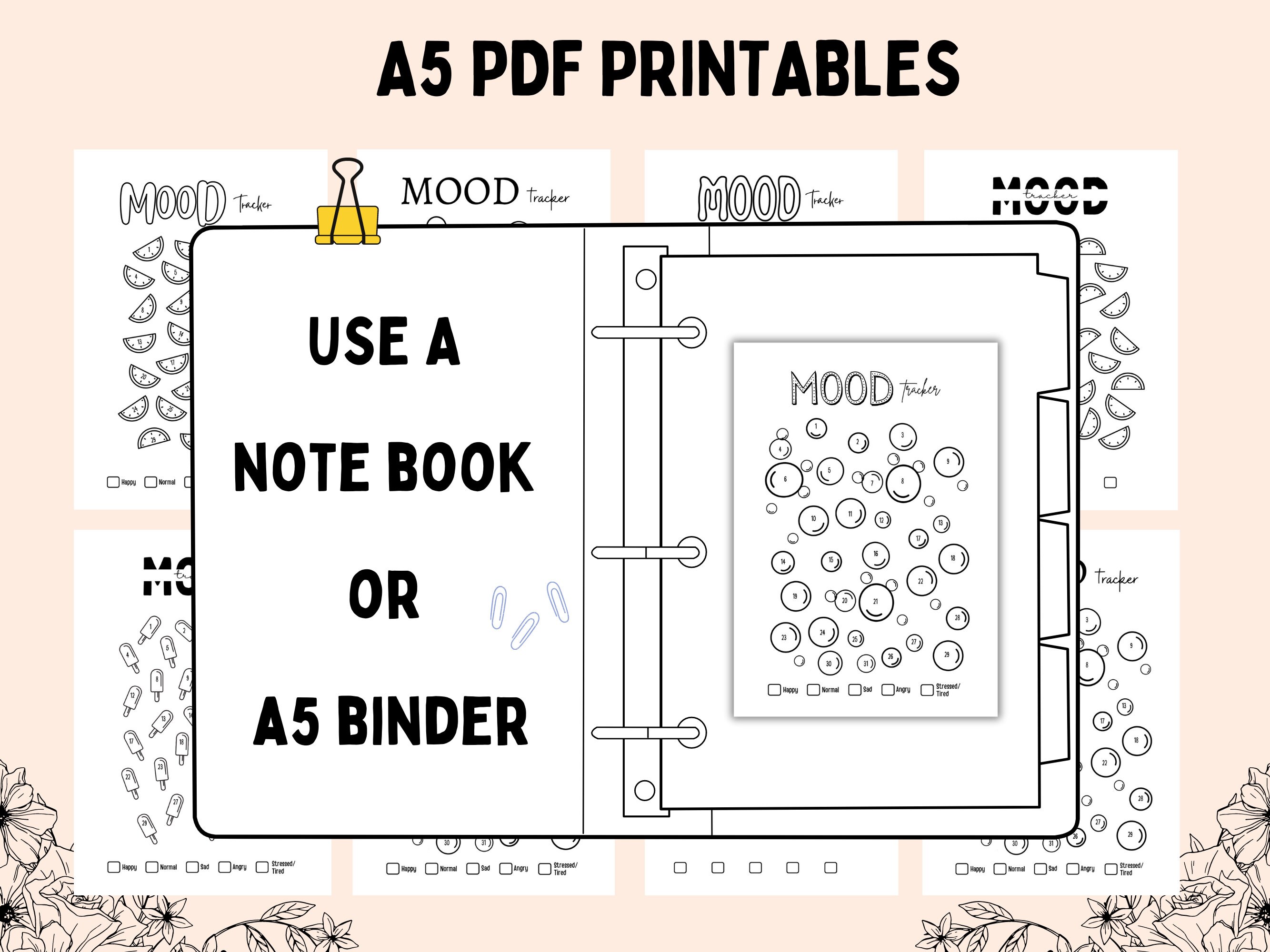 Mood Trackers for Your Bullet Journal - Mega A5 Watermelon, Popsicles ...