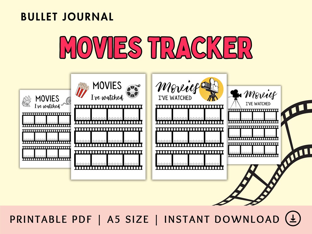 Fun Movies I've Watched Bullet Journal Spread, Track Your Films With ...