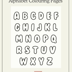 Alphabet Colouring Pages - 26 Letters - Etsy