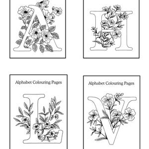 Alphabet Colouring Pages - 26 Letters - Etsy