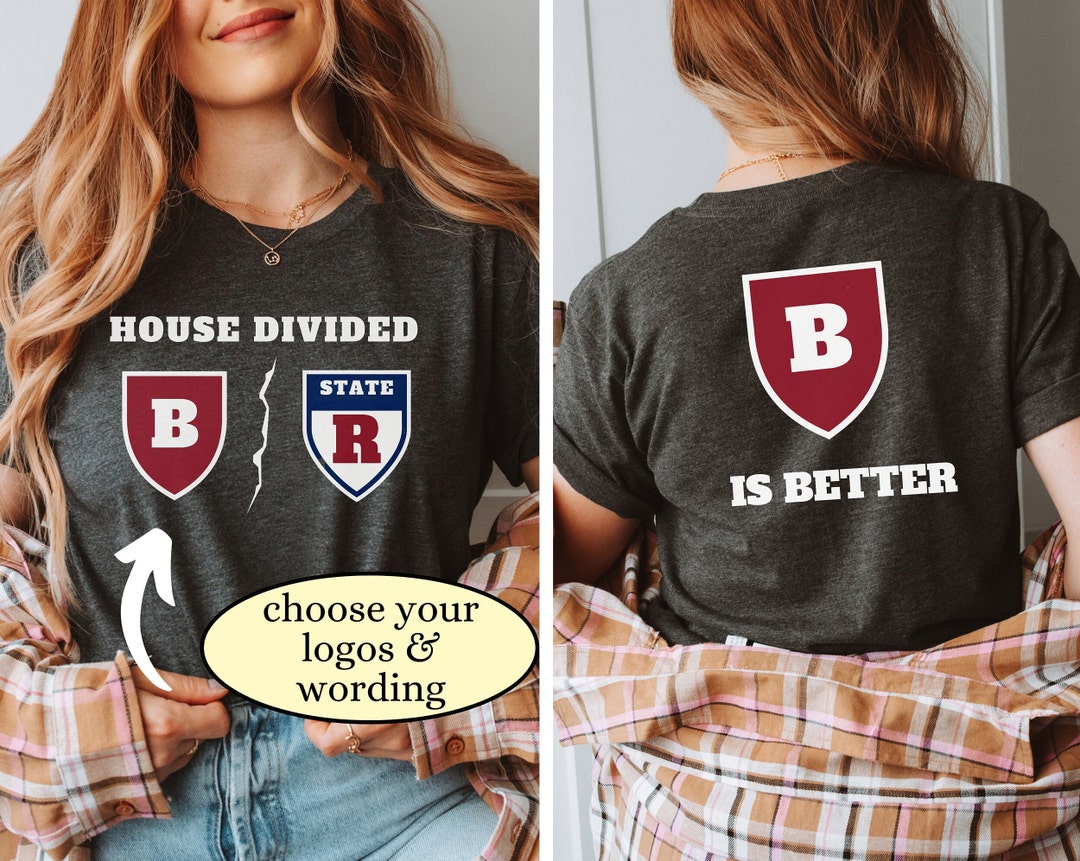 CUSTOMIZED UNISEX House Divided Adult Shirt, Print Front & Back ...