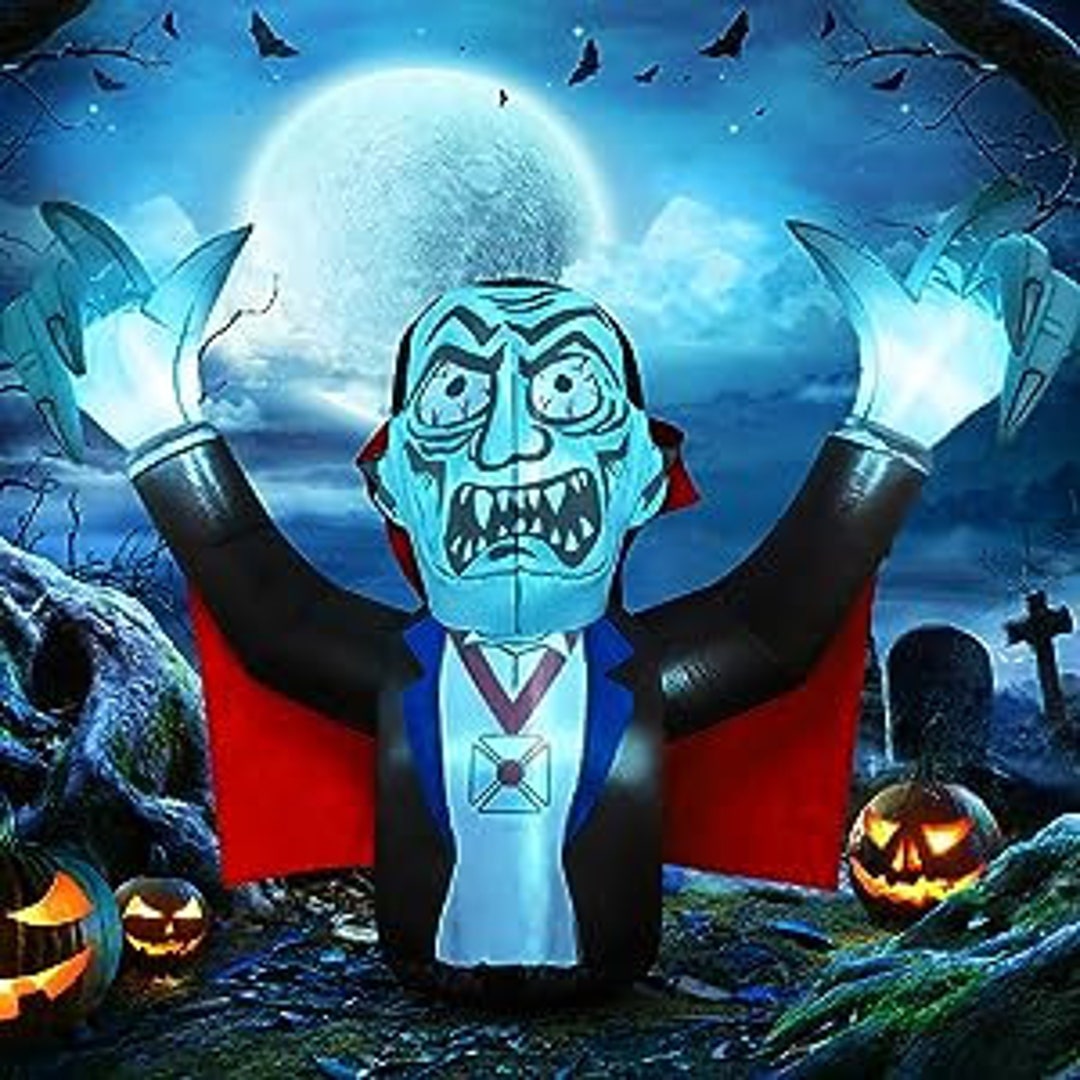 Halloween Inflatable Dracula 6.8ft Tall - Etsy