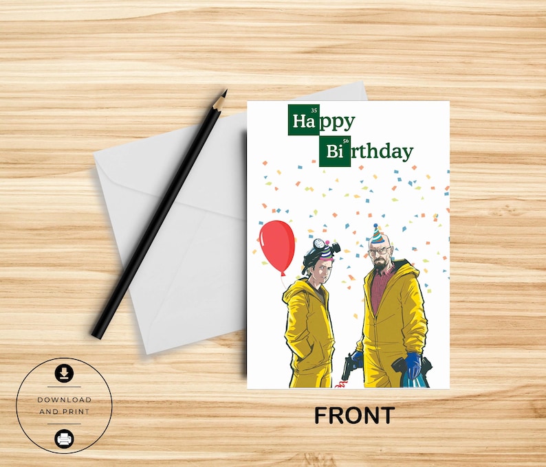 Breaking Bad Birthday Card, Digital, Funny Birthday Card, Tv Show ...