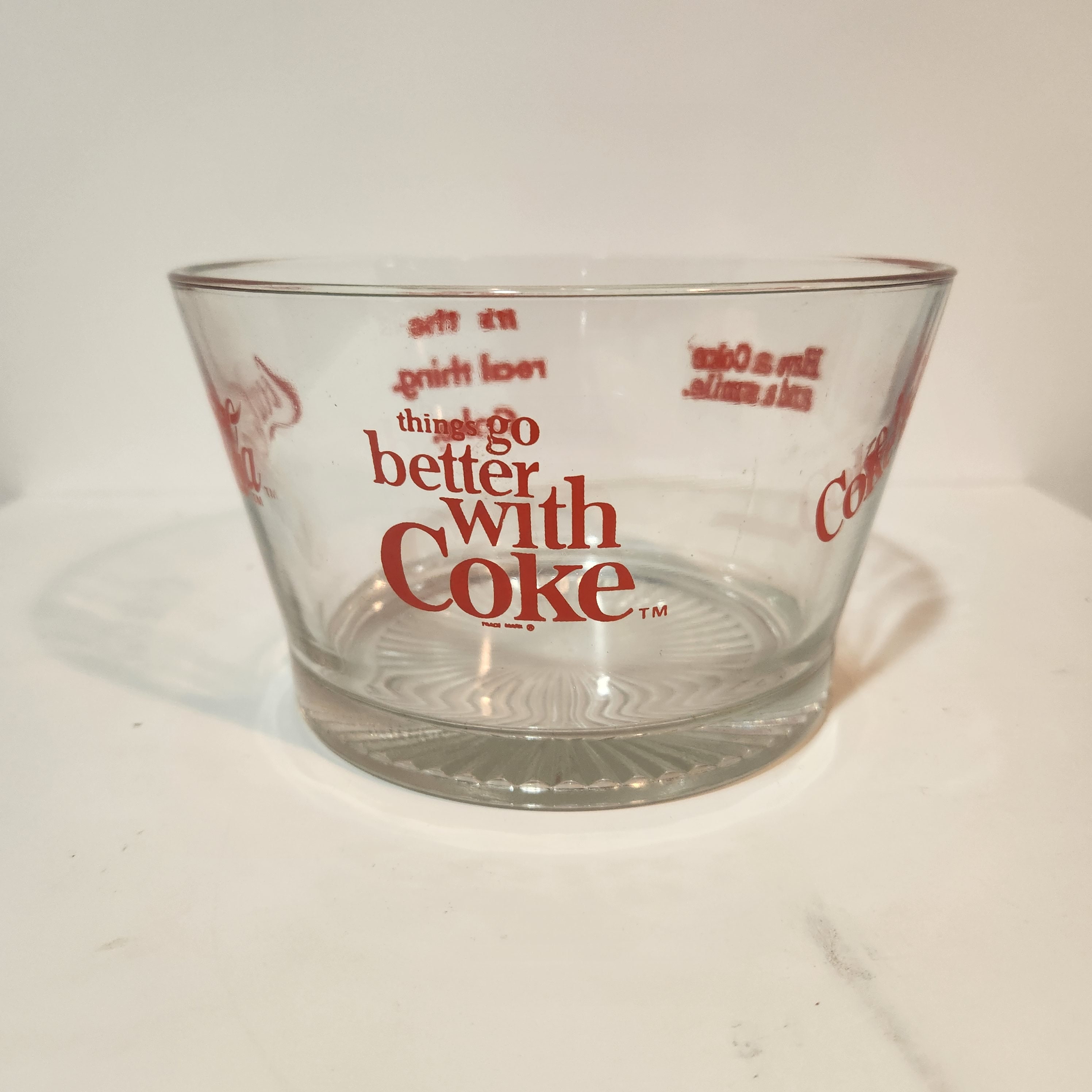 Coca Cola Glass Bowl - Etsy