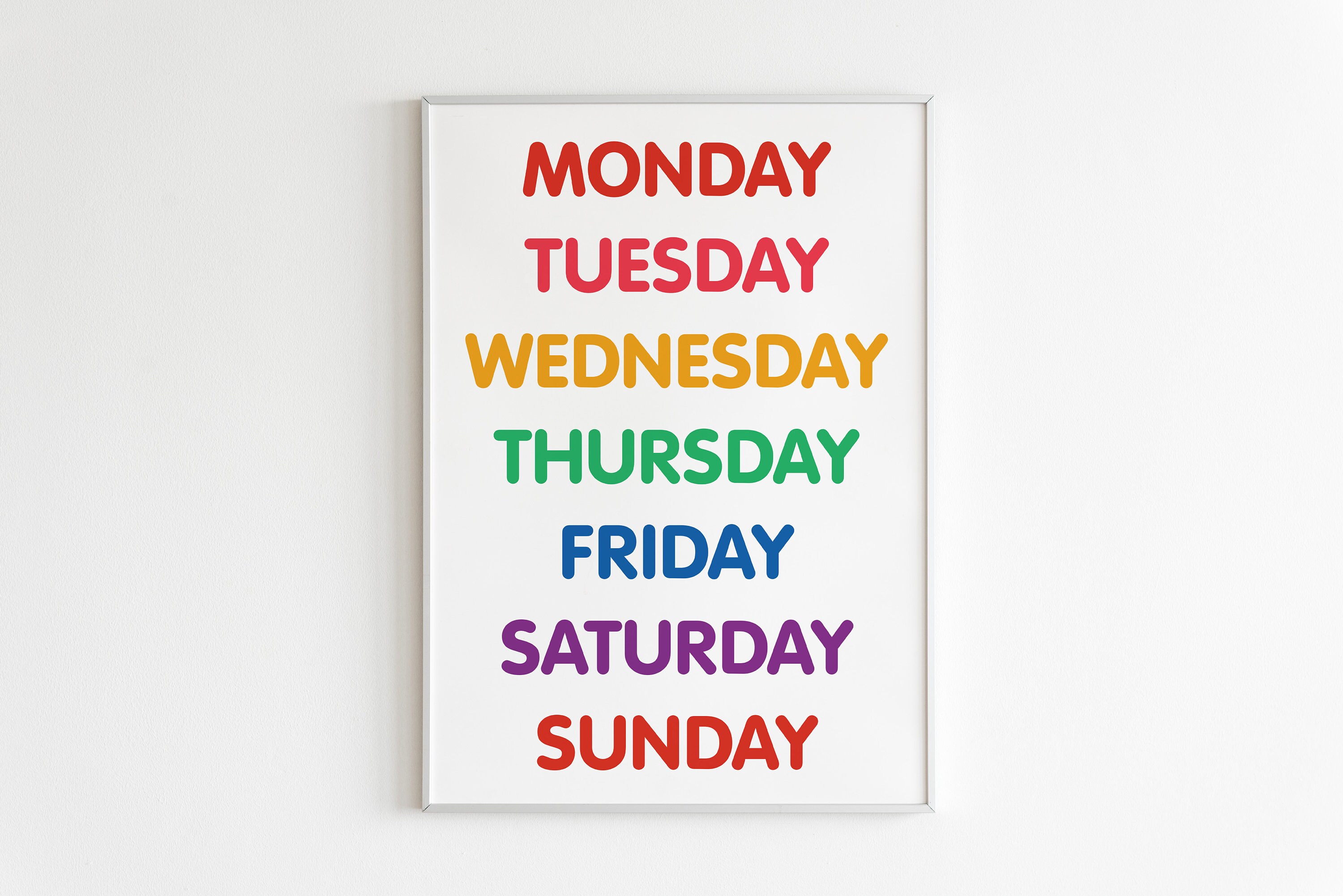 Educational Days of the Week Poster, Days of the Week Poster, Printable ...
