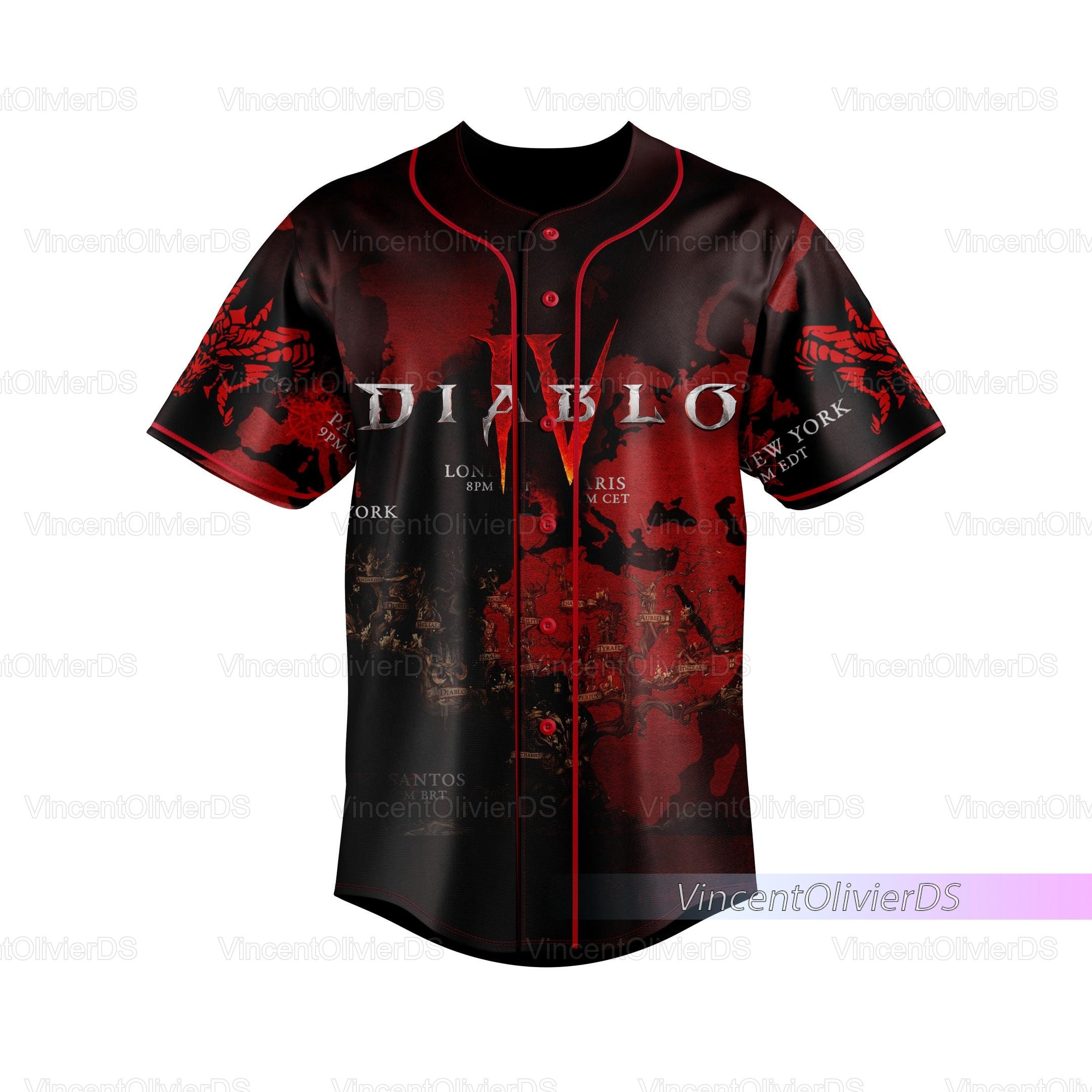 Diablo Baseball Jerrsey Shirt, Diablo Shirt, Diablo Jersey Men sold by ...