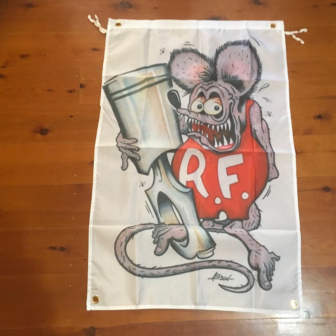 Aus Seller 3x2 Foot Collectable TRIUMPH Memorabilia Rat Fink Motorcycle ...