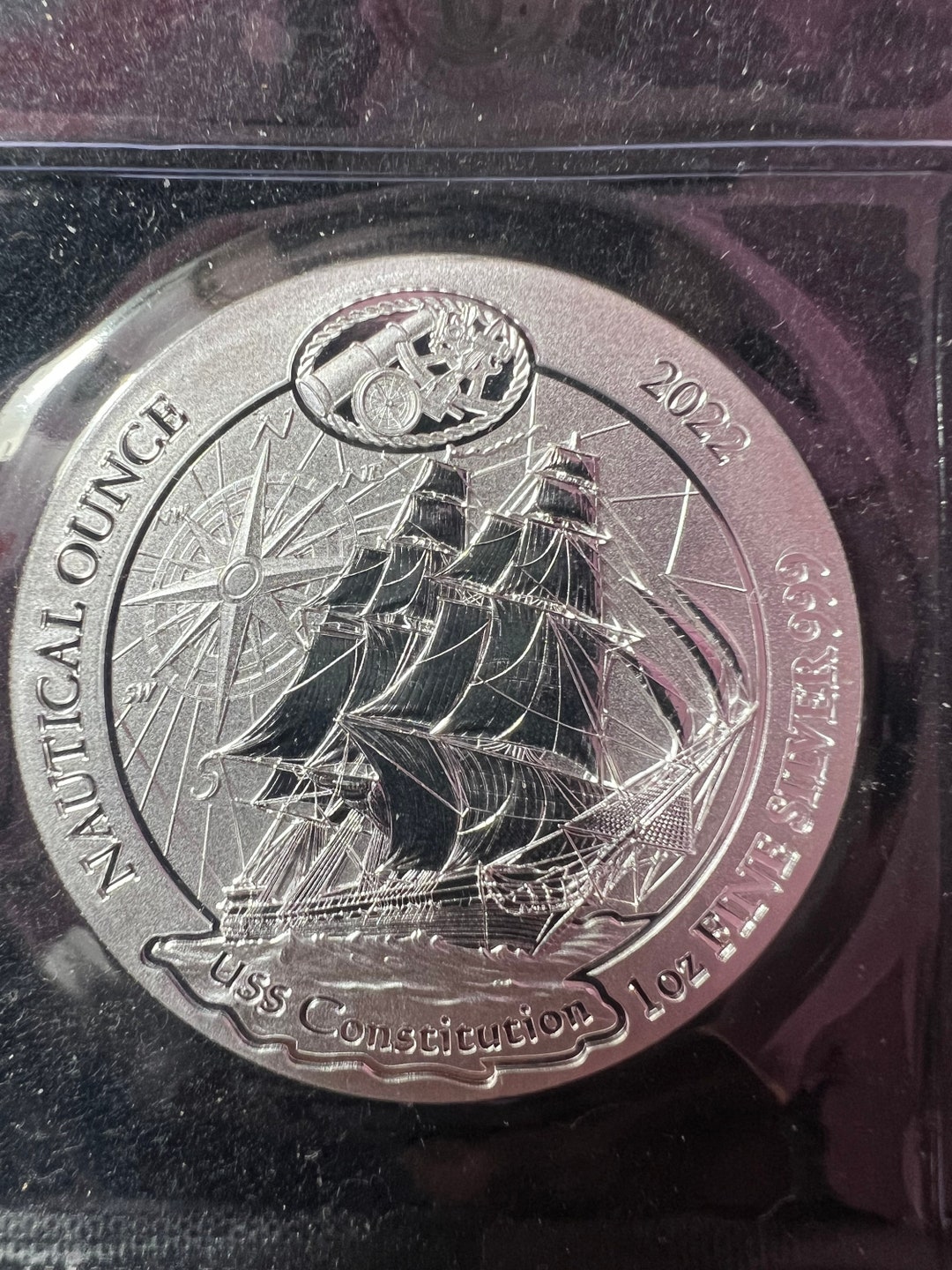1oz 999 Fine Silver Bullion Coin Sealed uss Constitution-nautical Ounce ...