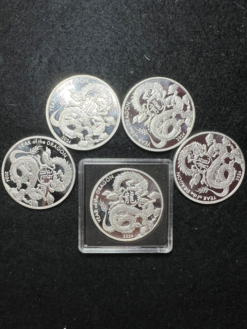 2024 Asahi Dragon Silver Round, Lunar Year of Dragon Silver, 999 Fine ...
