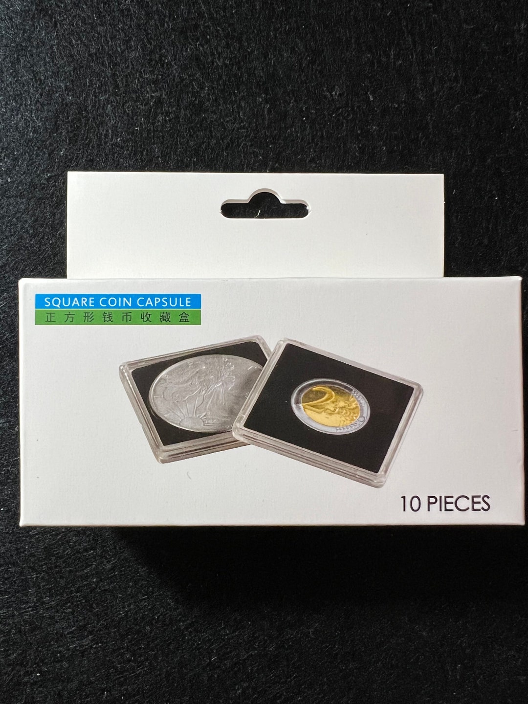 39mm Coin Capsules, Pack of 10 Square Coin Covers, Coin Capsule, Coin ...