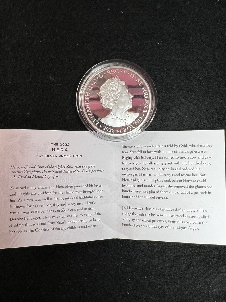 The 2022 Hera Proof Silver Coin, the Goddesses Collection Hera ...