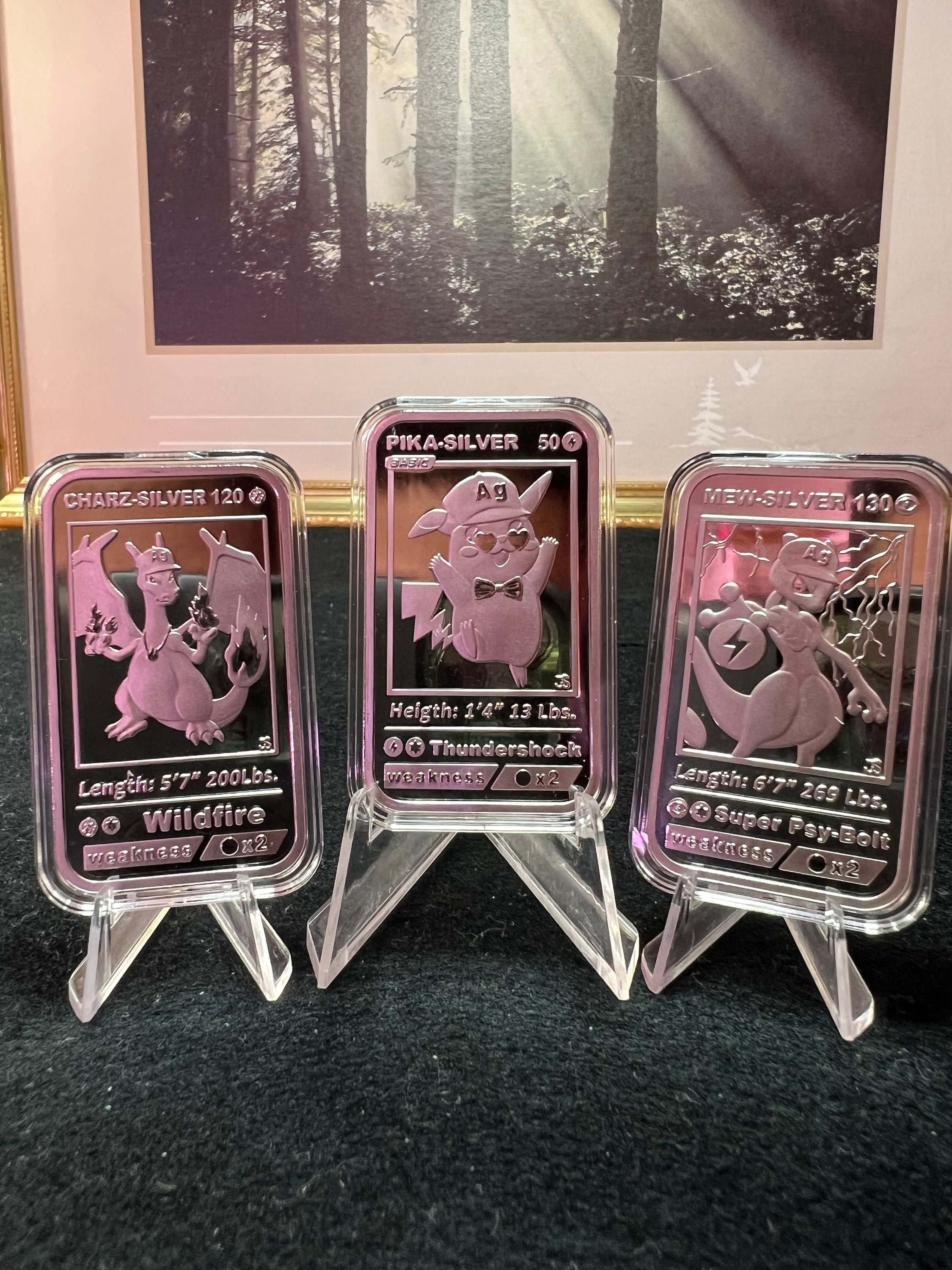 Pokemon Pure Silver Bars. Set 3 X 1 Oz 999 Silver Bars, Pikachu ...