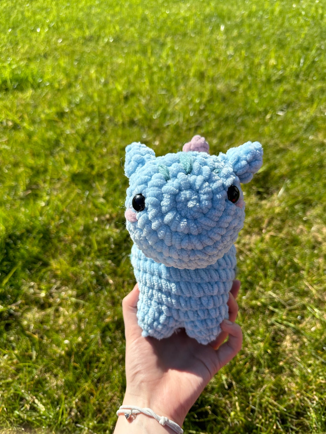 Crochet Handmade Blue Alien Bulb Stuffed Animal Toy - Etsy