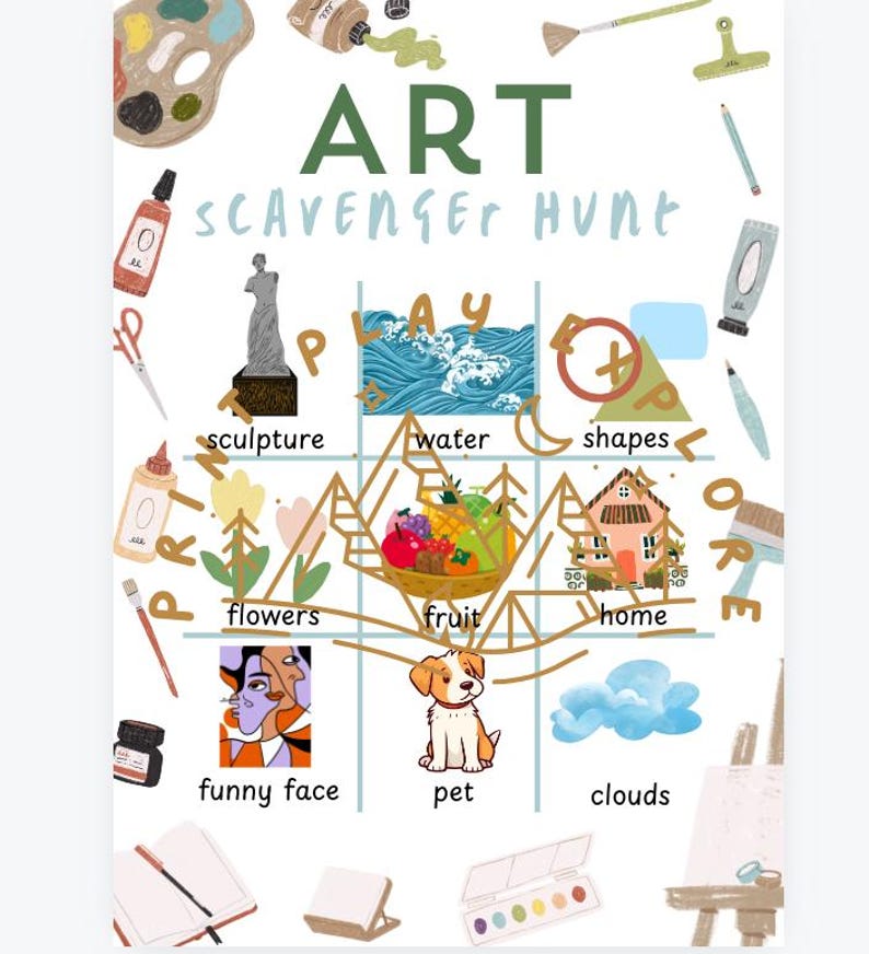 Art Gallery Scavenger Hunt for Kids - Etsy