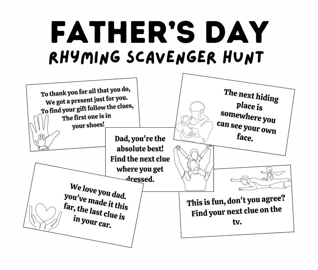 Father's Day Indoor Scavenger Hunt - Etsy