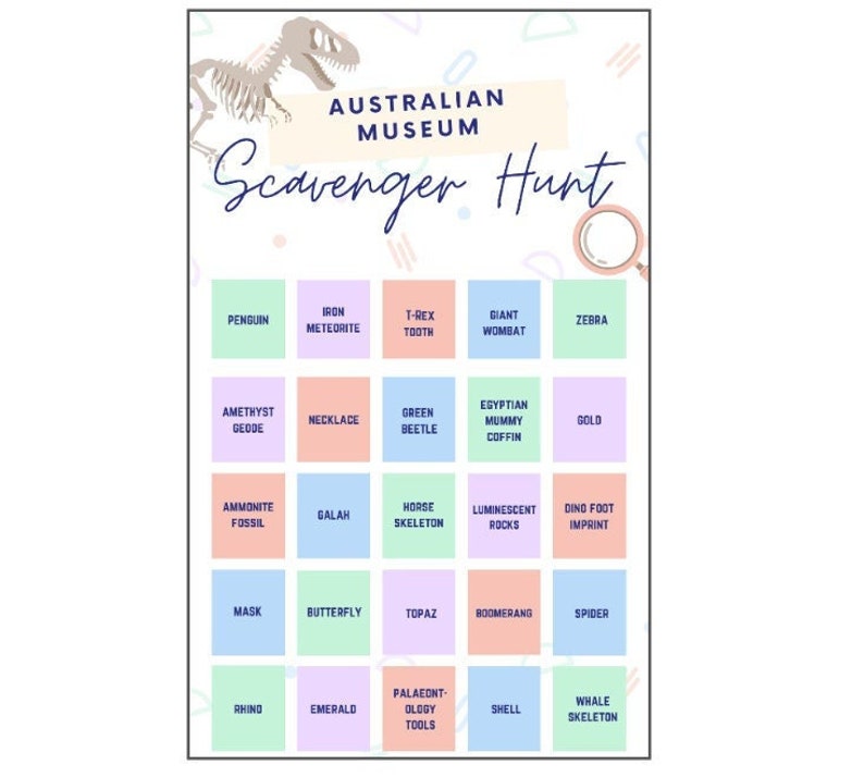 Sydney's Australian Museum Scavenger Hunt Guide - Etsy