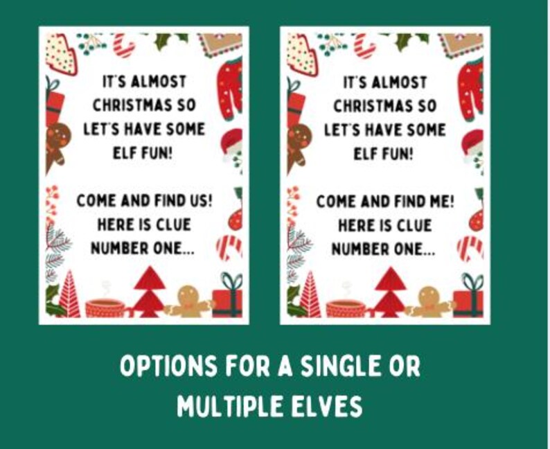 Christmas Elf Scavenger Hunt - Etsy