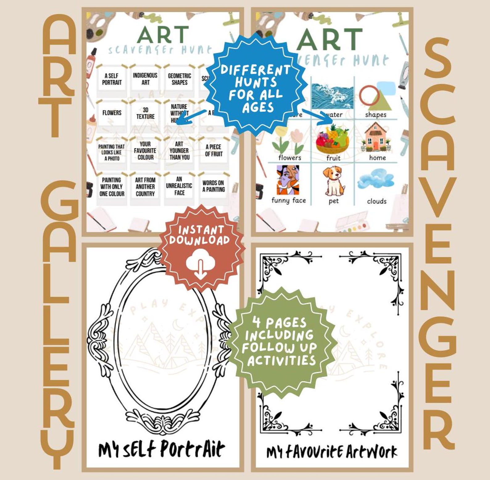 Art Gallery Scavenger Hunt for Kids - Etsy
