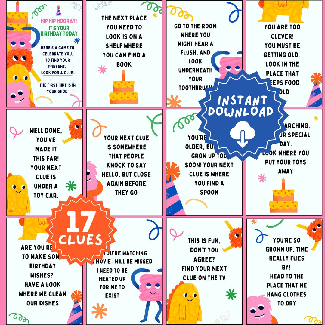 Birthday Scavenger Hunt - Etsy