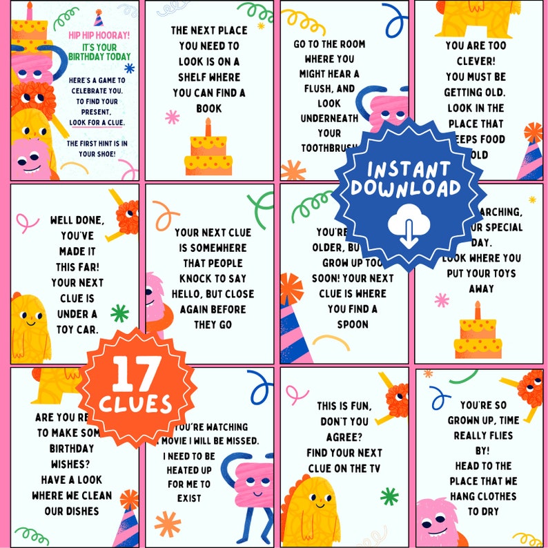 Birthday Scavenger Hunt - Etsy