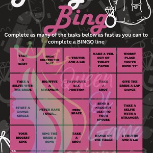 Bachelorette Bingo Game "boozy Bingo" Printable Download - Etsy