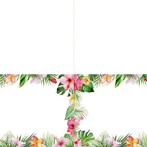 Tropical Flower Border Notecards Instant Digital Download - Etsy