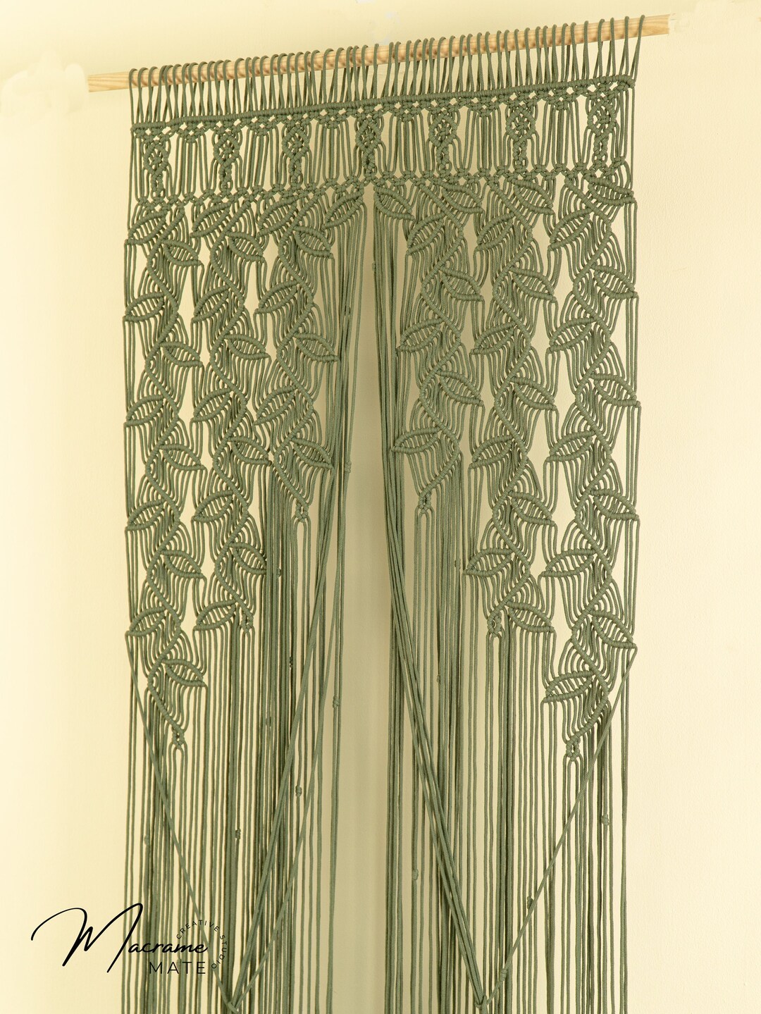 Macrame Boho Curtain, Macrame Door Curtain, Long and Wide Macrame Curtain, Curtain Hanging ...