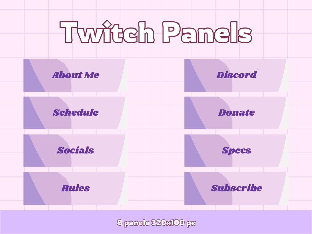Purple Twitch Panels - Etsy