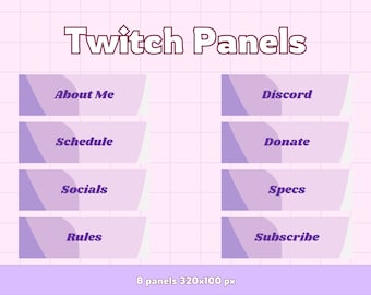 Purple Galaxy Twitch Stream Panels, Streaming Panels Pack, Gaming ...