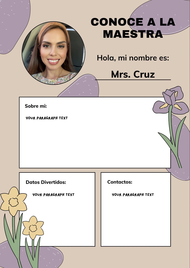 Editable Templates- Meet the Teacher/ Meet the Teacher - Etsy