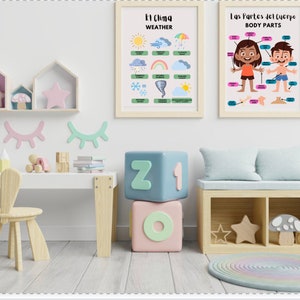 Set of 5 Bilingual Educational Posters - Etsy